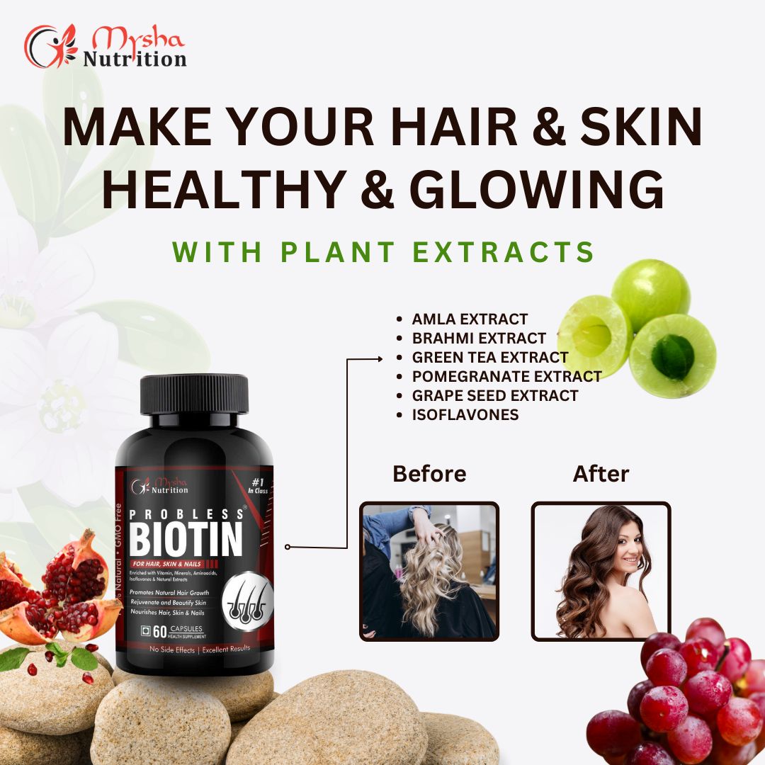 Probless Biotin 10000 mcg | For Advanced Hair, Skin & Nail Support ...