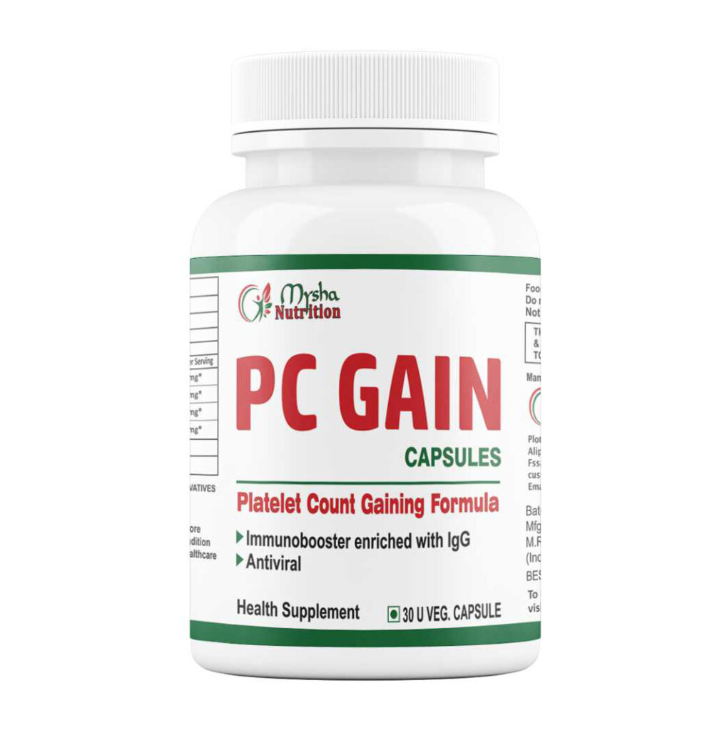 Mysha Nutrition PC Gain Capsules (Platelet Count Gaining Formula ...