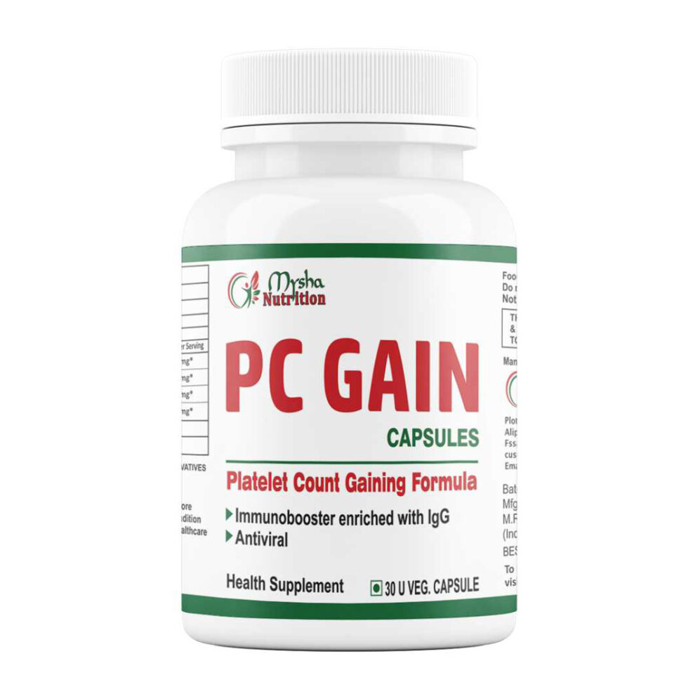 Mysha Nutrition PC Gain Capsules (Platelet Count Gaining Formula ...