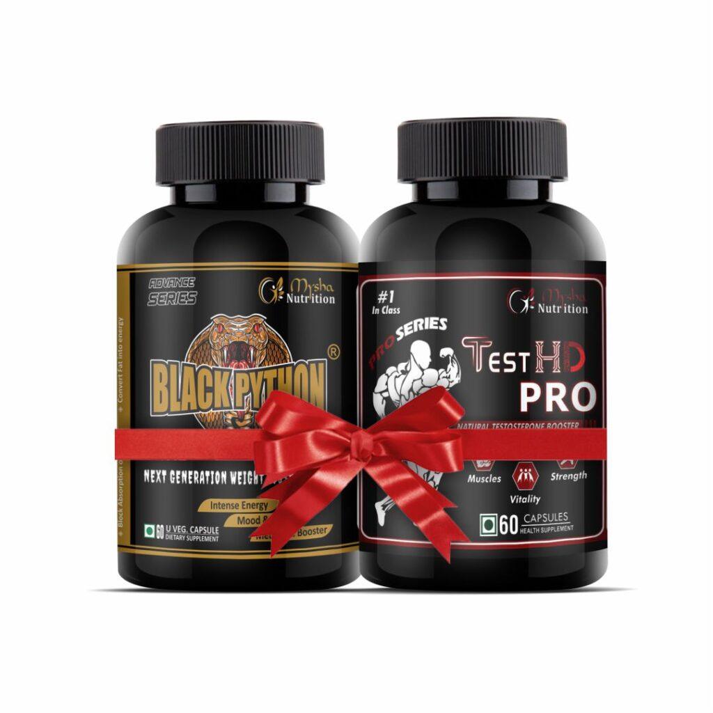 Fat Burn & Muscle Gain Stack: Test HD Pro & Black Python (Combo ...